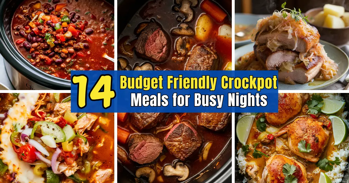 14 Budget Friendly Crockpot Meals for Busy Nights